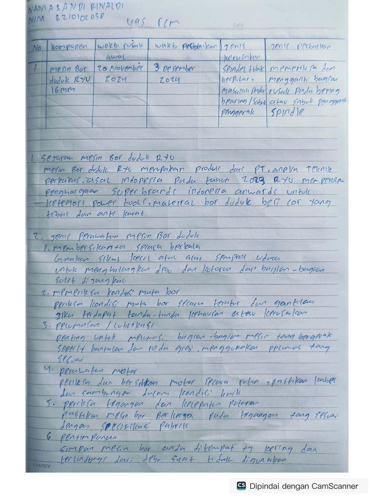 Perbaikan Nila UAS RCM - 1 | PDF