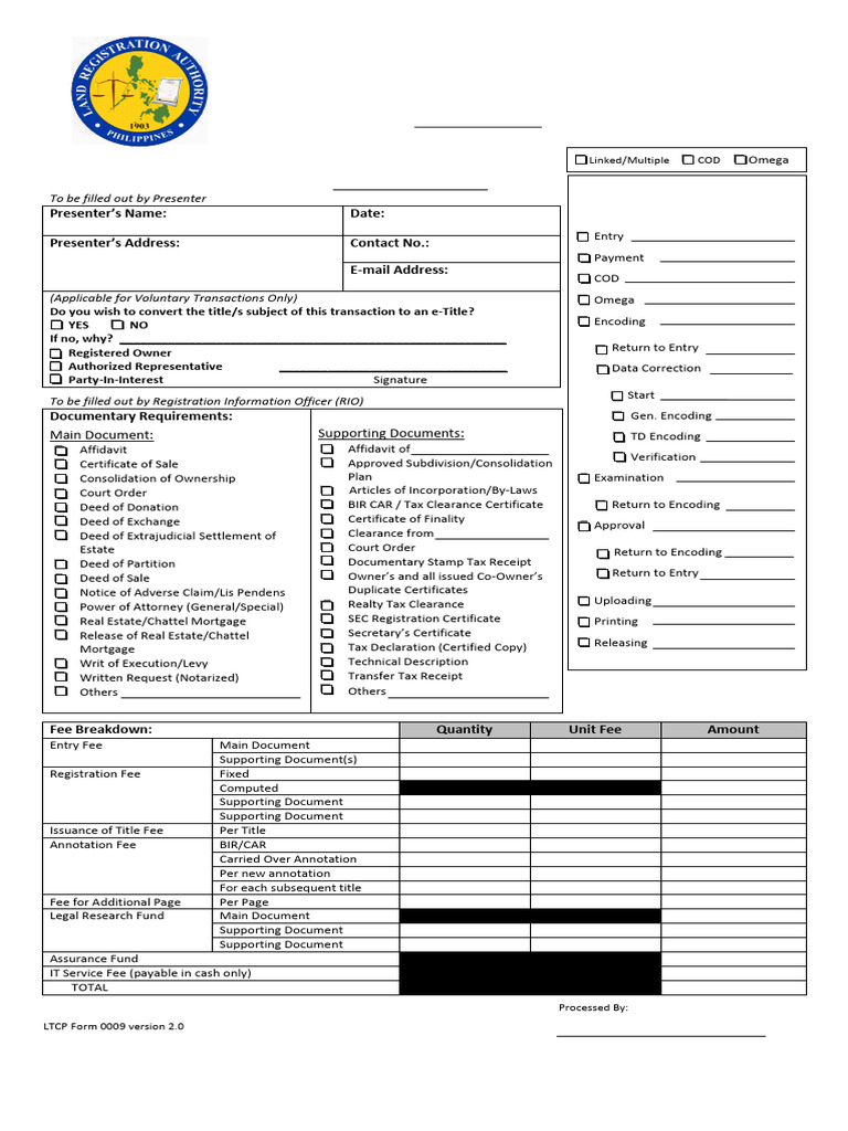 Registration Application Form Guide | PDF | Deed | Taxes