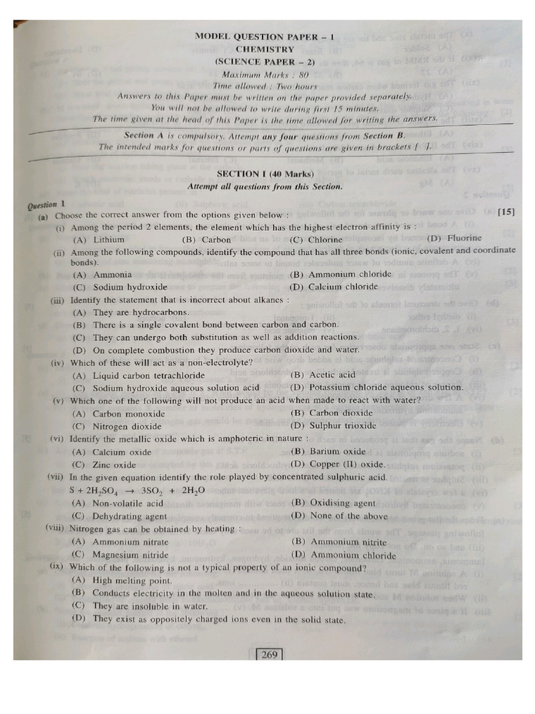 MTP-1 Chem 2024-25 | PDF