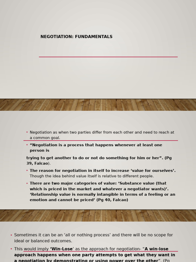 Lecture Slides - Negotiations and Leadership | PDF | Negotiation | Bargaining