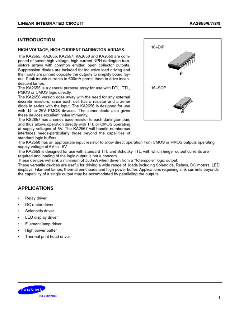 KA2657 - Darlington Transistor Array | PDF