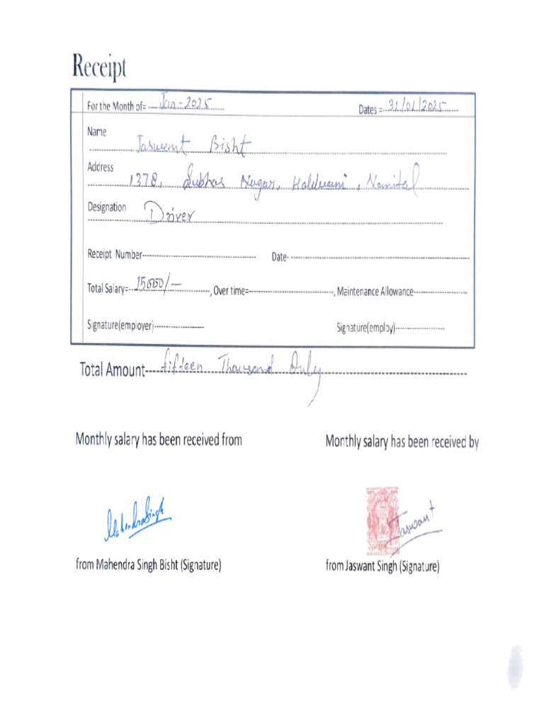 Driver Bill | PDF