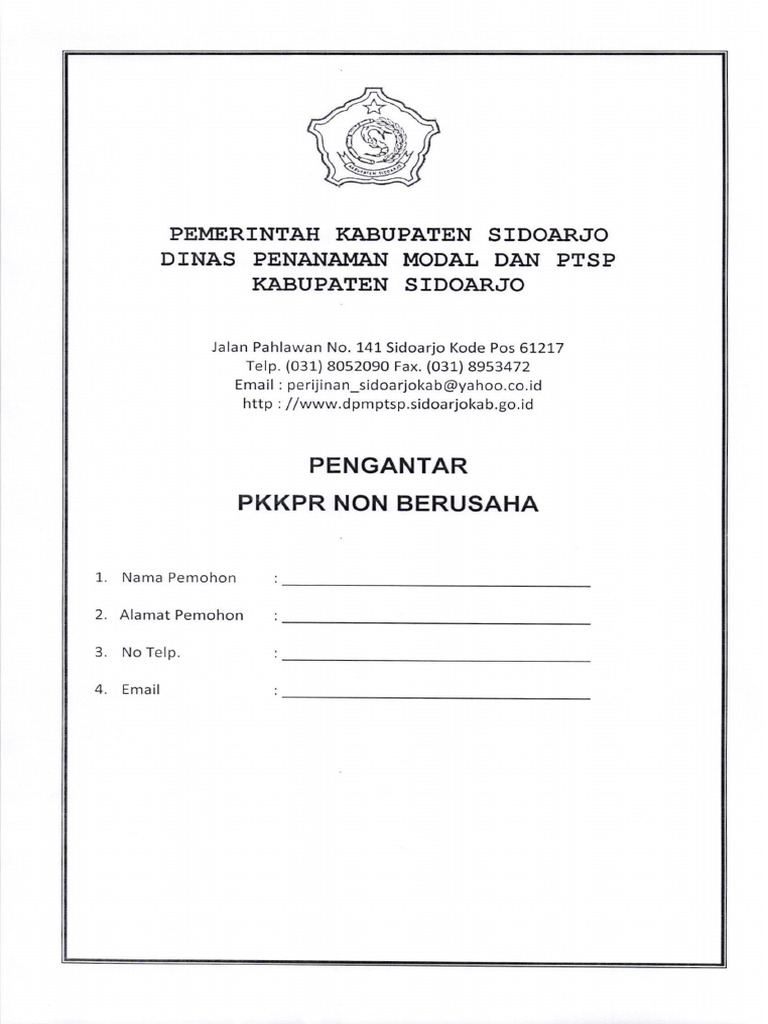 Form PKKPR | PDF