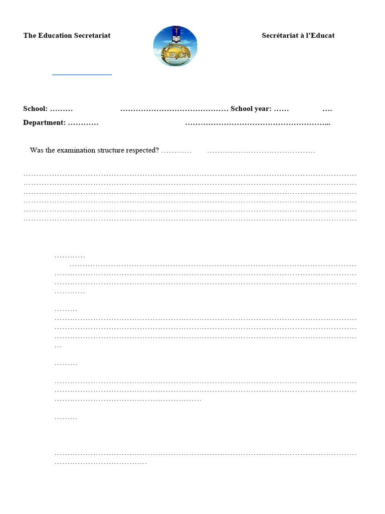 Eva and Stat Form For Mock | PDF | Qualifications | Student Assessment ...