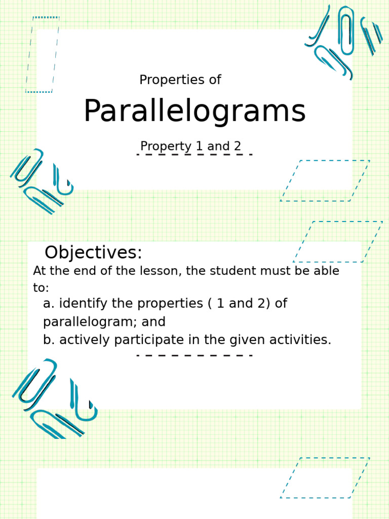 Blue White Simple All About Parallelograms Math Presentation - 20250116 ...