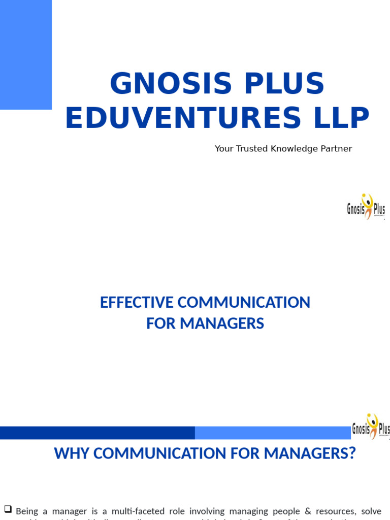 Communication For Managers | PDF | Communication | Human Communication