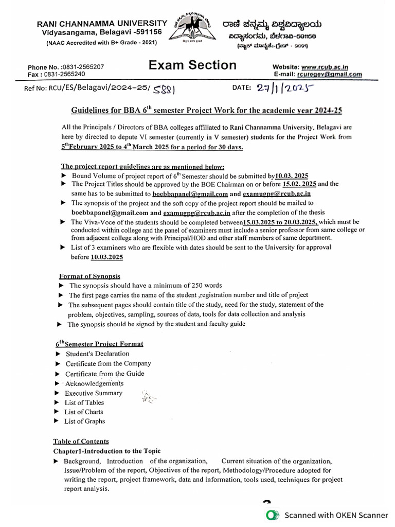 Bba Project Work For 6TH Semester | PDF