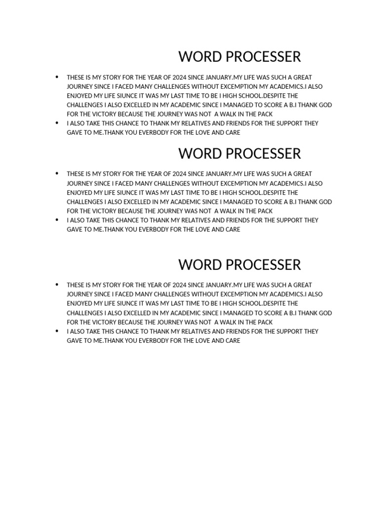 Word Processer | PDF