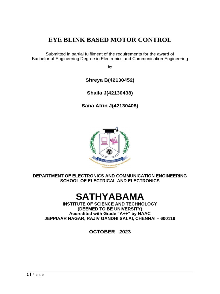 Eye Blink Based Motor Control 1 (5) (2) | PDF | Electric Motor | Arduino