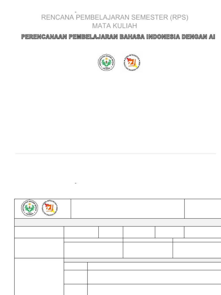 Rps Perencanaan Pembelajaran Bi DGN Ai - Obe | PDF