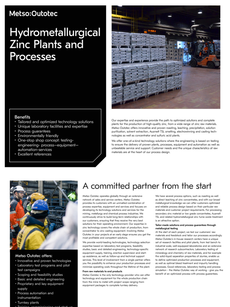 Hydrometallurgical Zinc Process Upgrades | PDF | Zinc | Iron