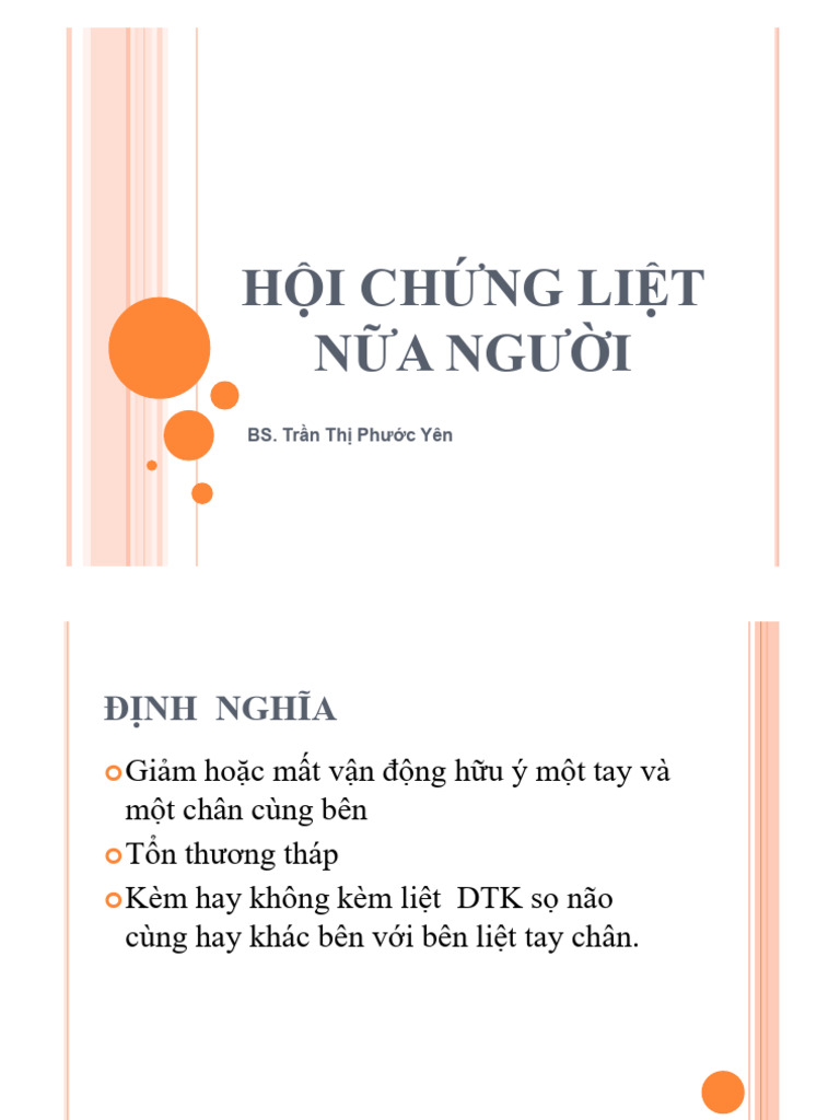 Y3 - HC Liệt nửa người - ThS Trần Thị Phước Yên | PDF