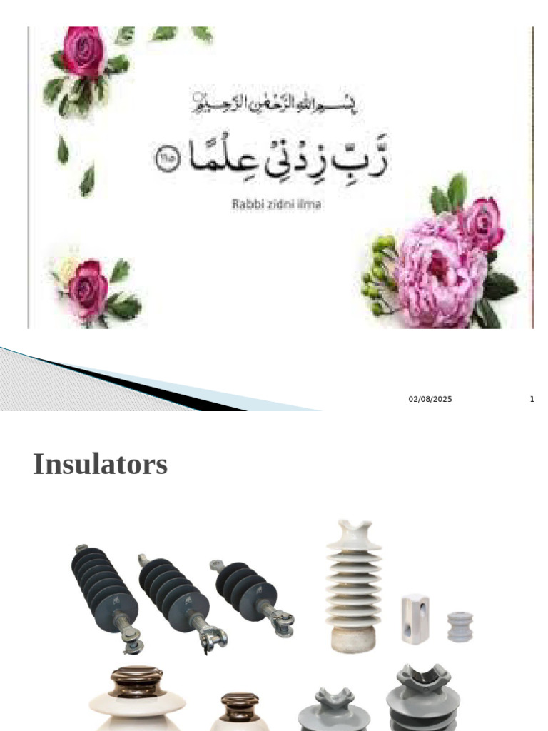 Insulators (PPT) | PDF | Insulator (Electricity) | Electric Arc