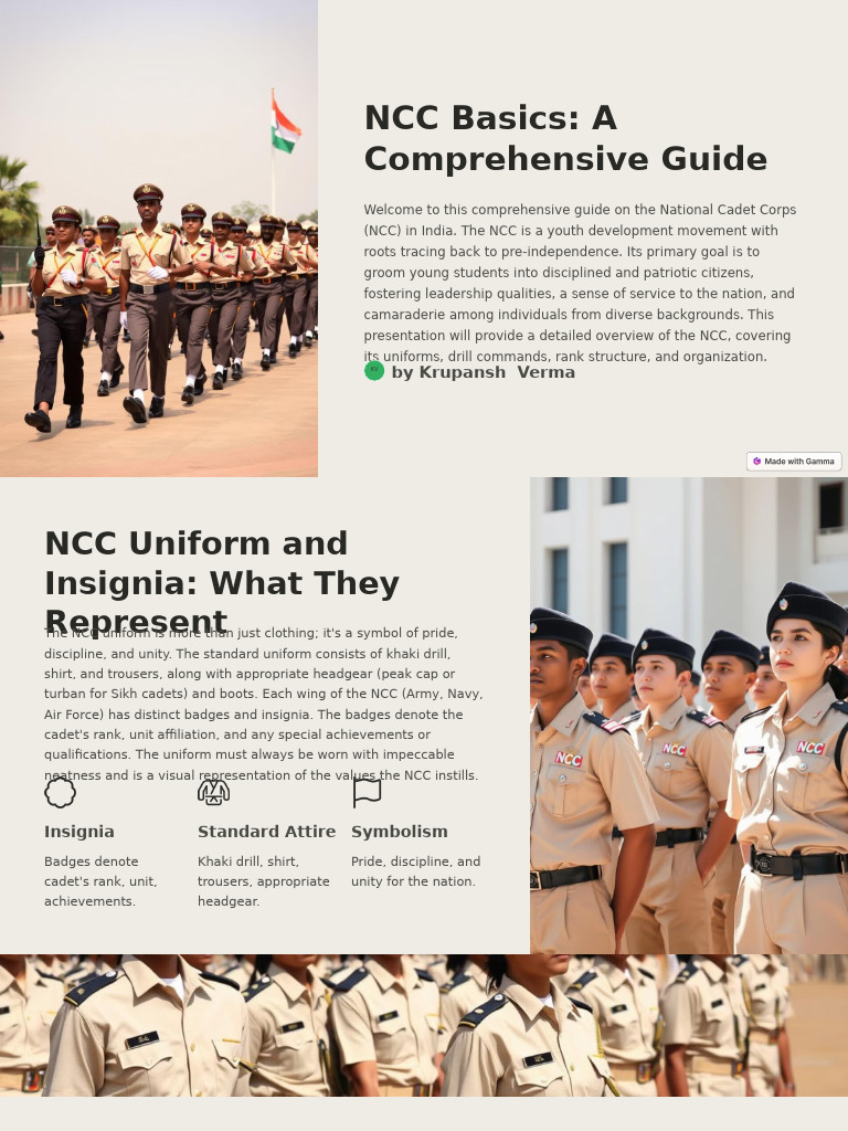 NCC Basics: Uniforms and Structure Guide | PDF | Corporal