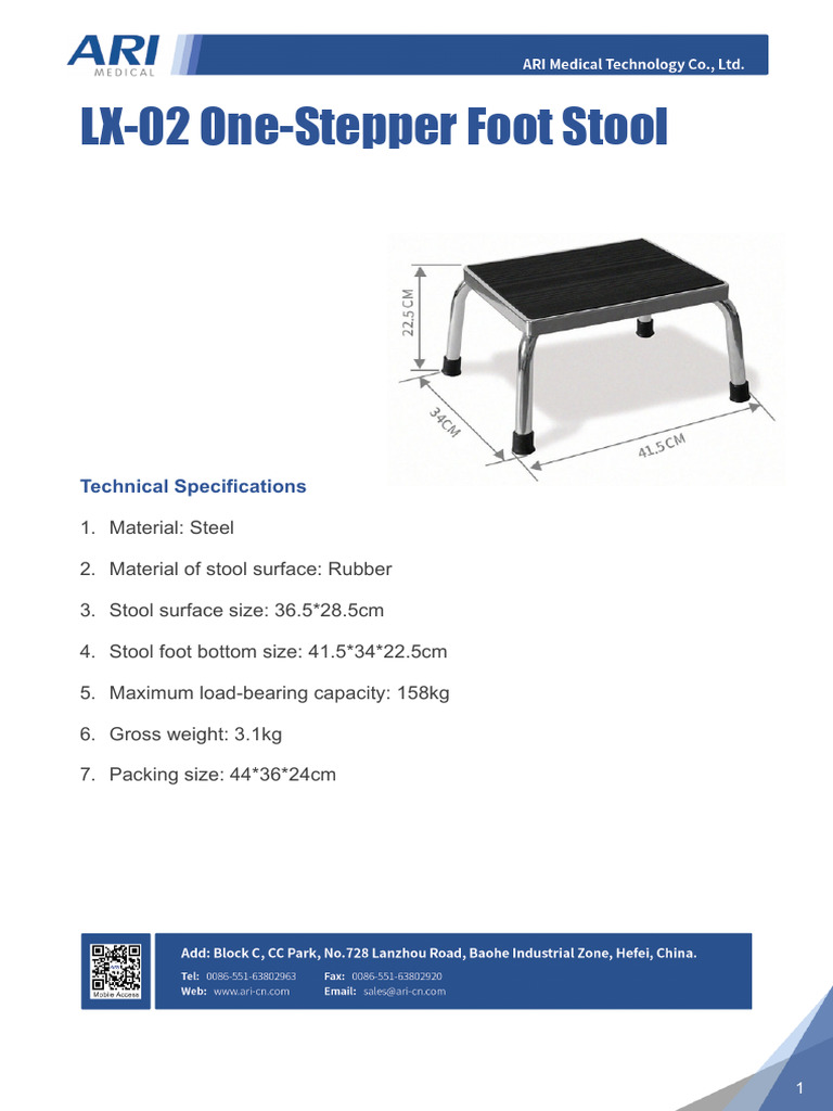 LX-02 One-Stepper Foot Stool | PDF