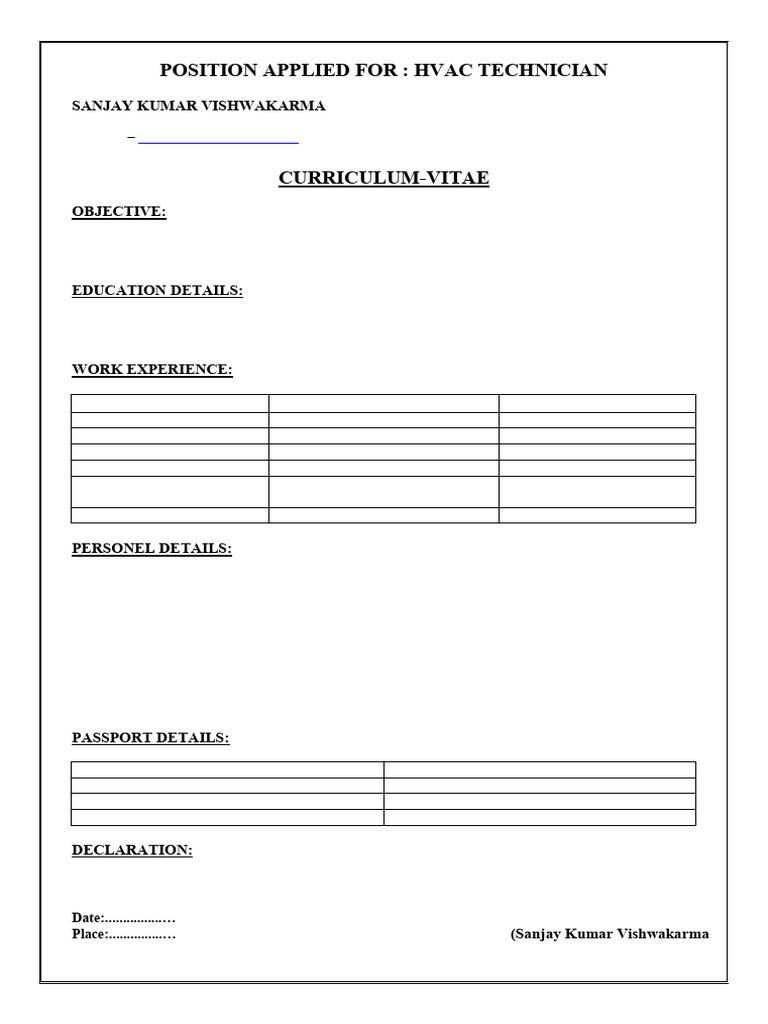 CV Sanjay...... | PDF