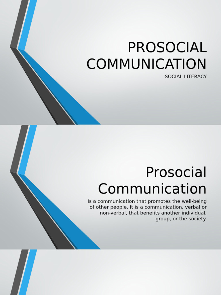 Prosocial Communication | PDF