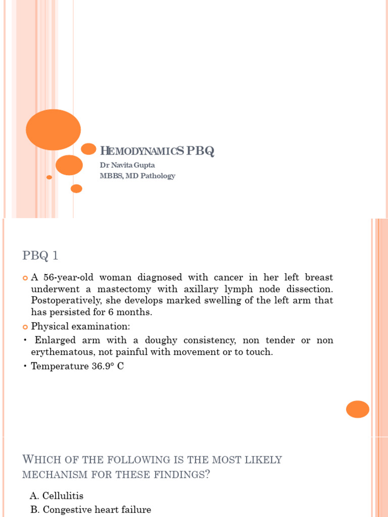 Hemodynamic PBQ DR Navita | PDF | Edema | Thrombosis