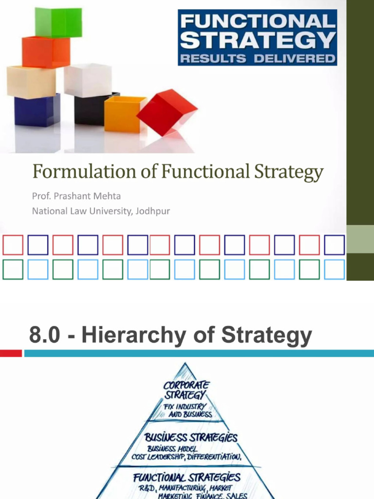 Functional Strategy Formulation | PDF