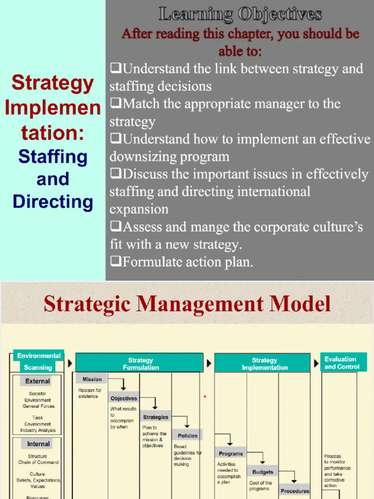 Strategy Implementation Staffing Directing | PDF