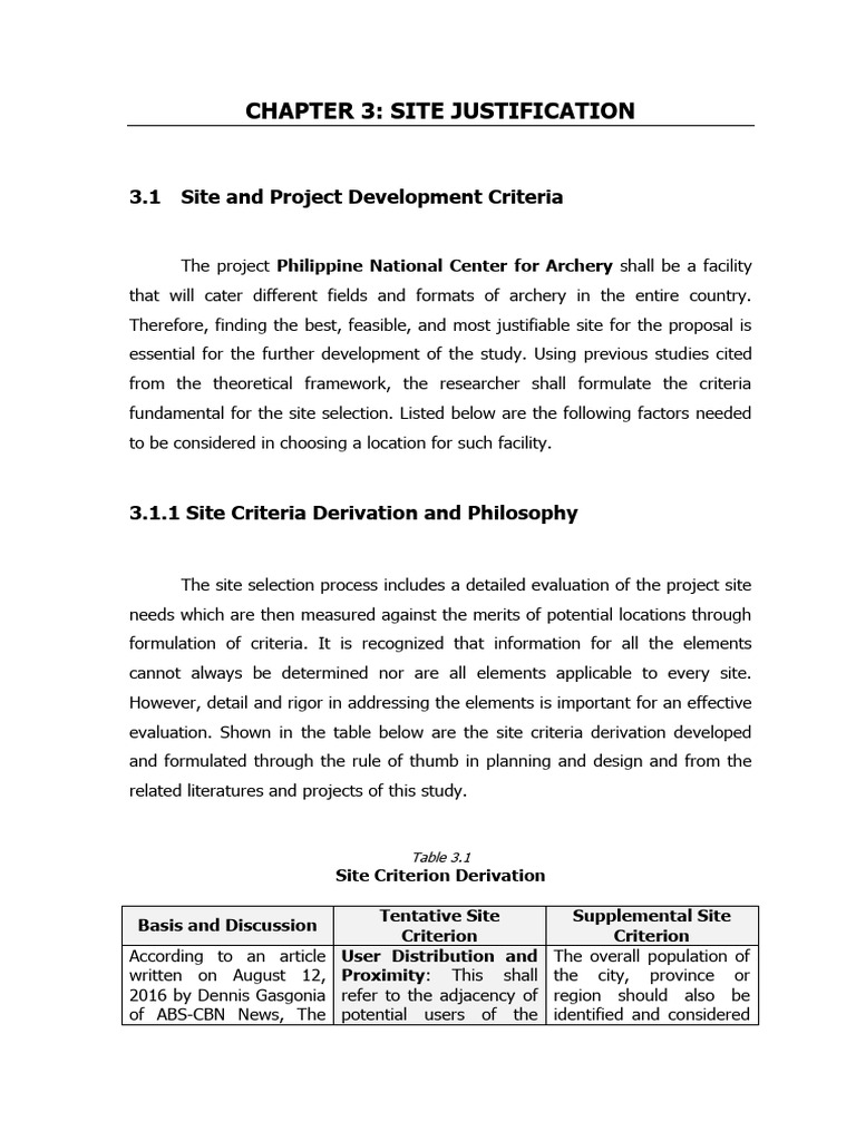CHAPTER-3-Site-Justification | PDF | Transport | Road