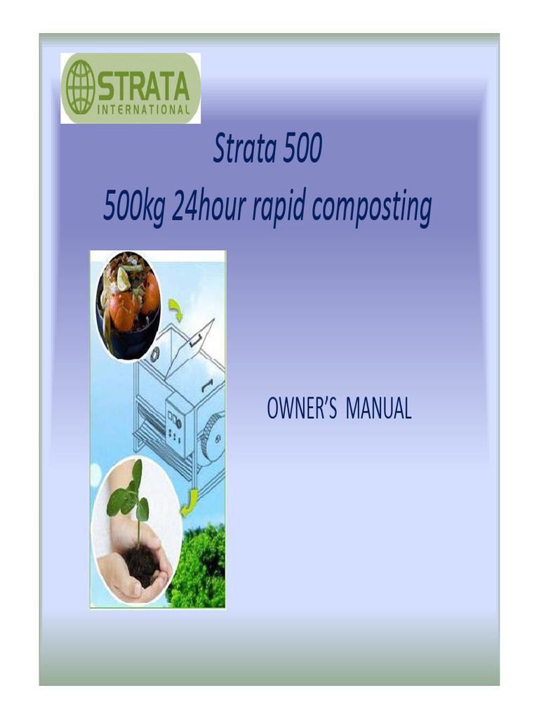 500 Kgs Composting Machine Ops Manual v1.0 | PDF | Machines ...