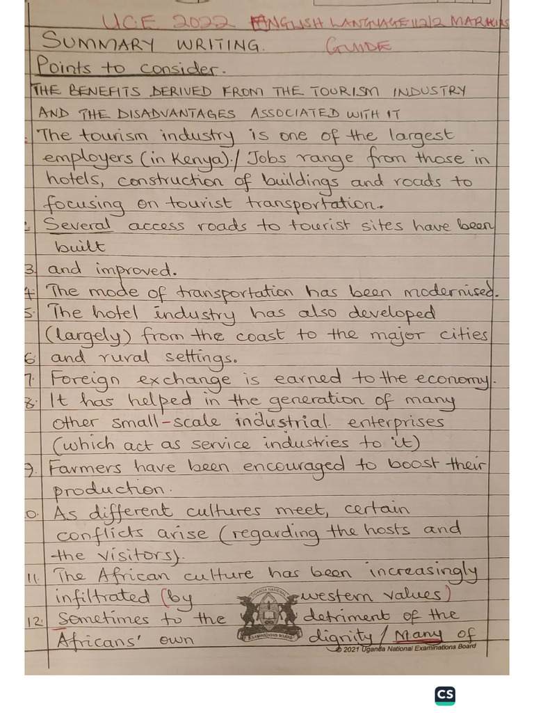 Uce Marking Guide 2022 | PDF