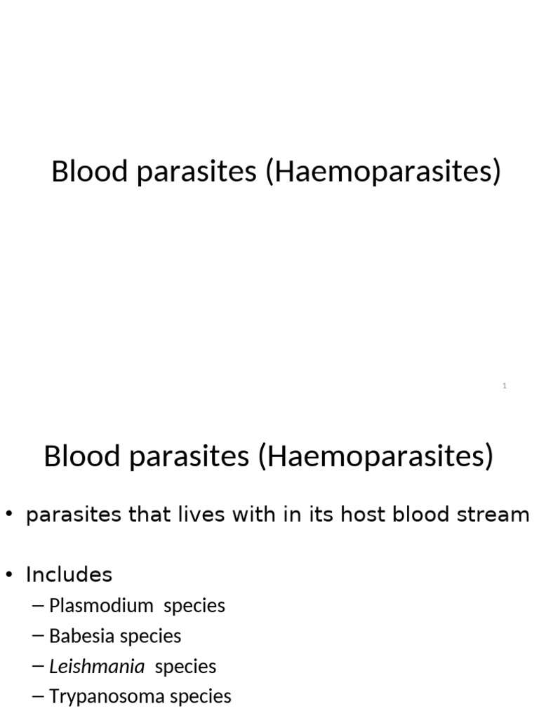 Blood Parasites | PDF | Malaria | Plasmodium Falciparum