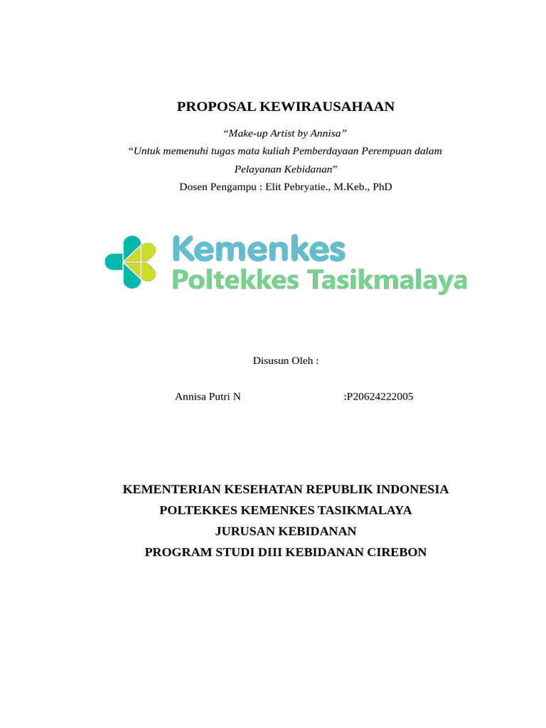 Tugas Proposal-Pemberdayaan Perempuan-Annisa Putri | PDF