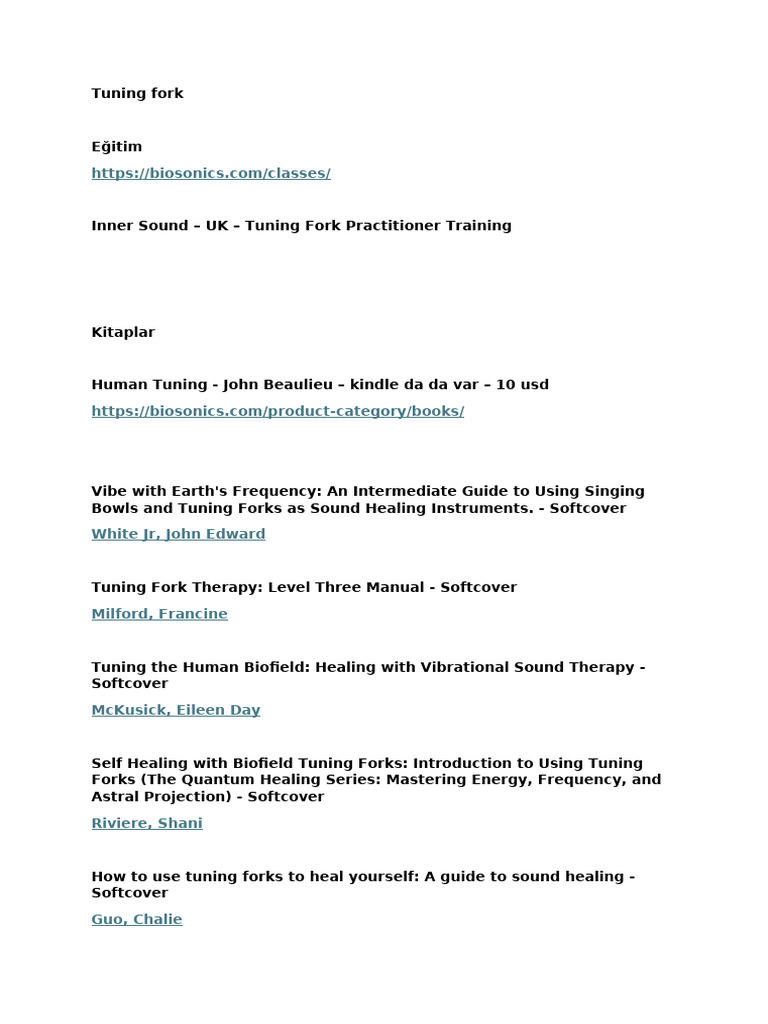 Tuning Fork | PDF | Meditation | Massage