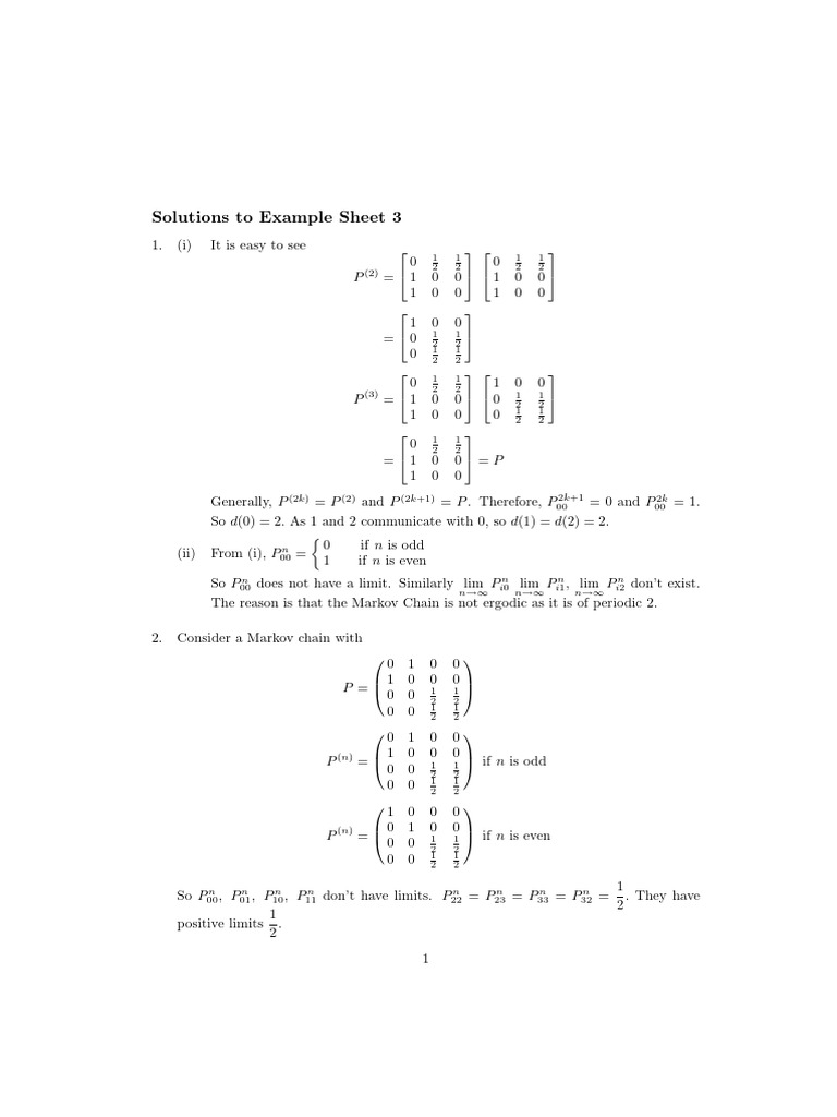 solution3 | PDF | Statistical Models | Probability Theory