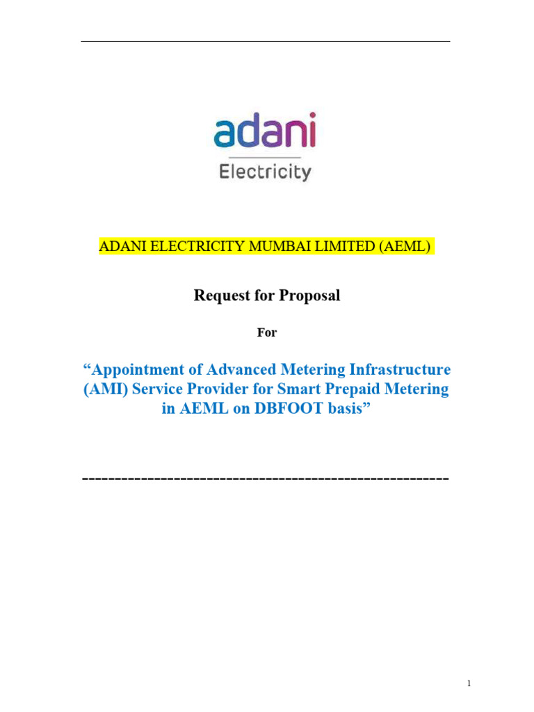 Aeml Amisp RFP 20241122033947 | PDF | Request For Proposal | Non ...