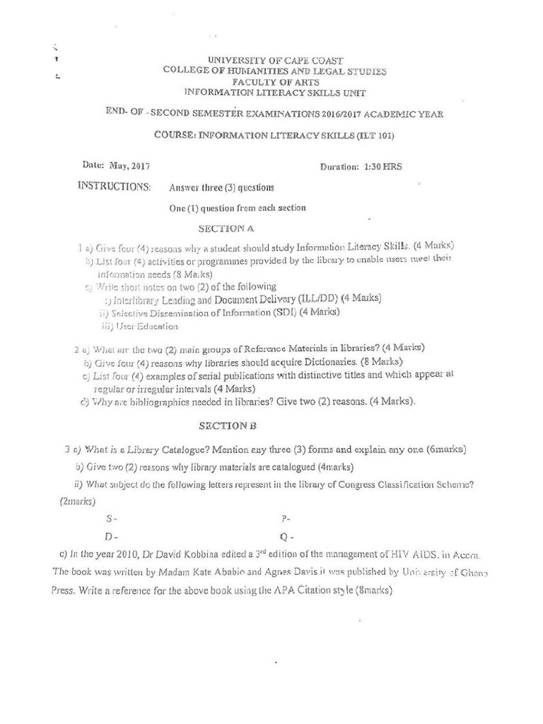 INFOLIT (ILT 101) by SK FOR UCC SRC PRESIDENT '23 | PDF