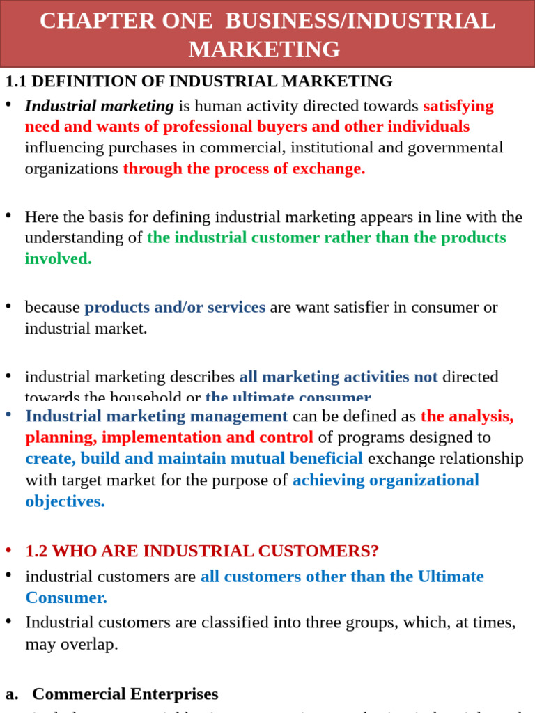 Industrial Marketing Overview | PDF | Marketing | Sales