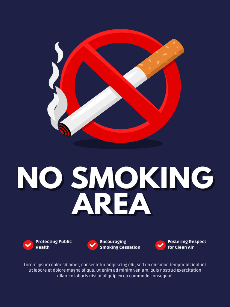 Red and Blue Bold Illustrative Stop Smoking Signs Poster_20241217 ...