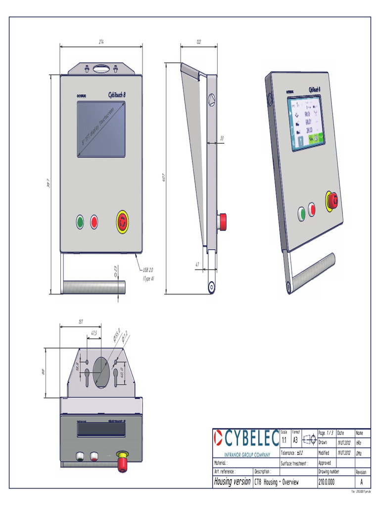 3.MecDrawing Panel Housing A | PDF