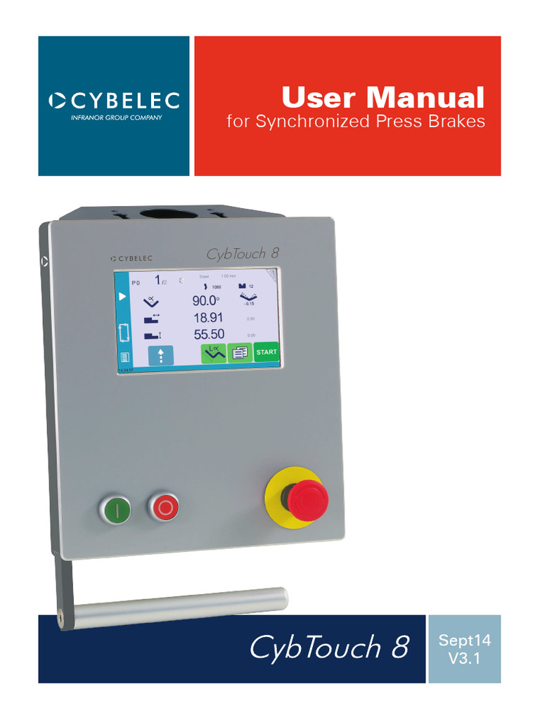 User Manual CybTouch 8 | PDF | Menu (Computing) | Parameter (Computer Programming)