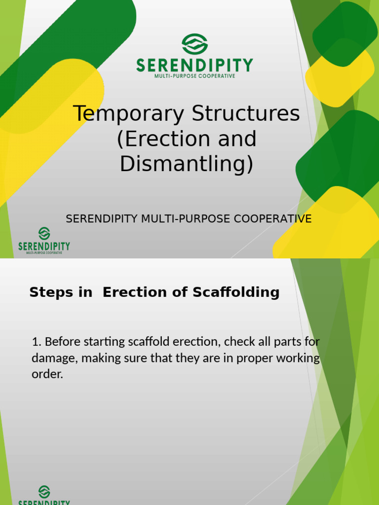 Scaffold Erection and Dismantling Guide | PDF | Scaffolding | Equipment