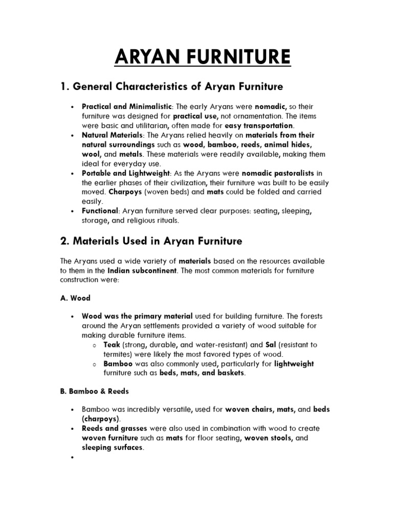 ARYAN FURNITURE | PDF | Furniture