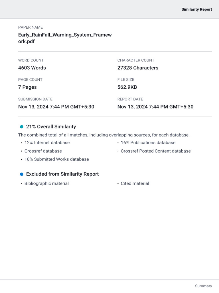 Early RainFall Warning System Framework PDF | PDF | Support Vector ...