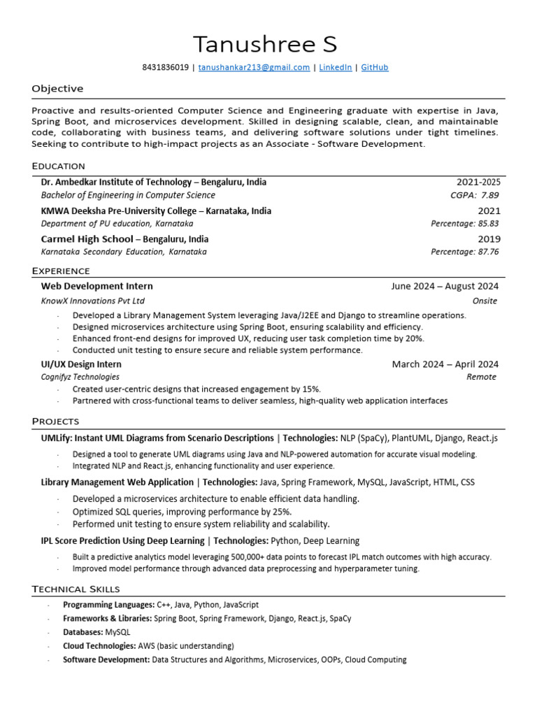 Resume 2 | PDF | Computing | Information Technology