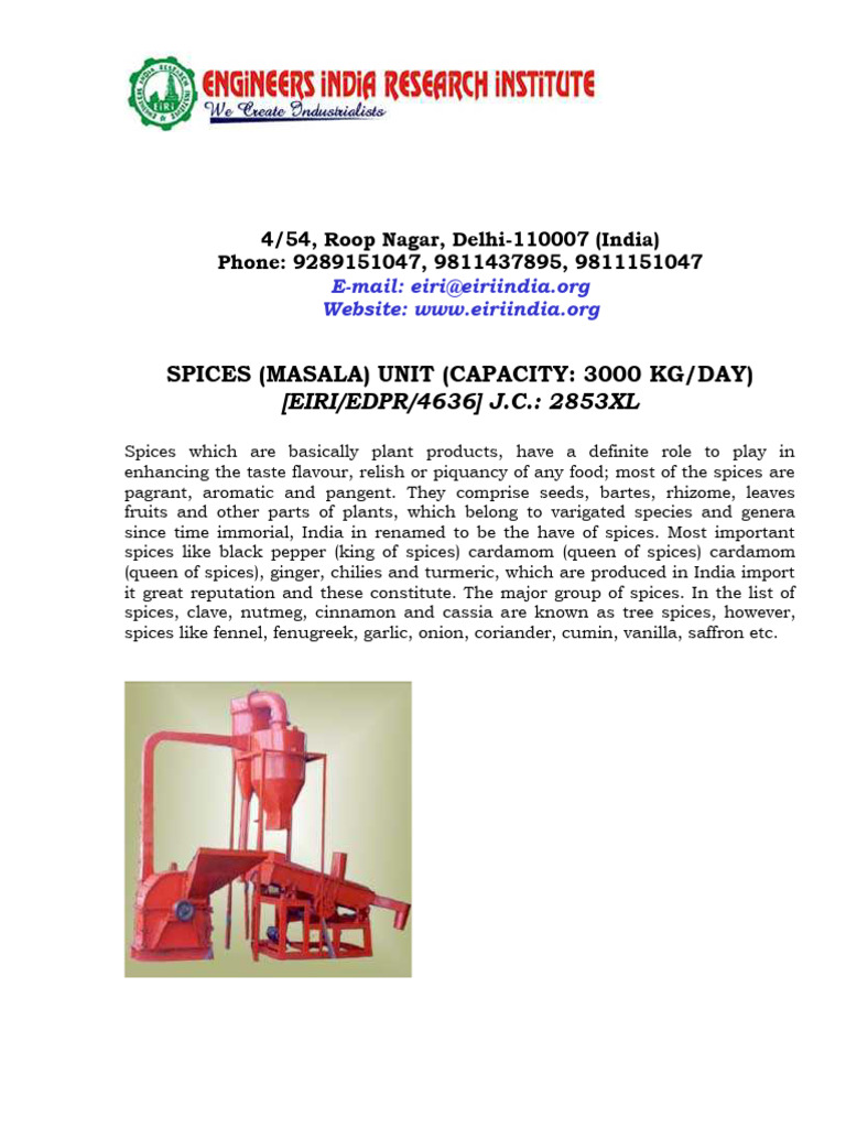 Indian Spice Industry Insights | PDF | Spice | Ginger