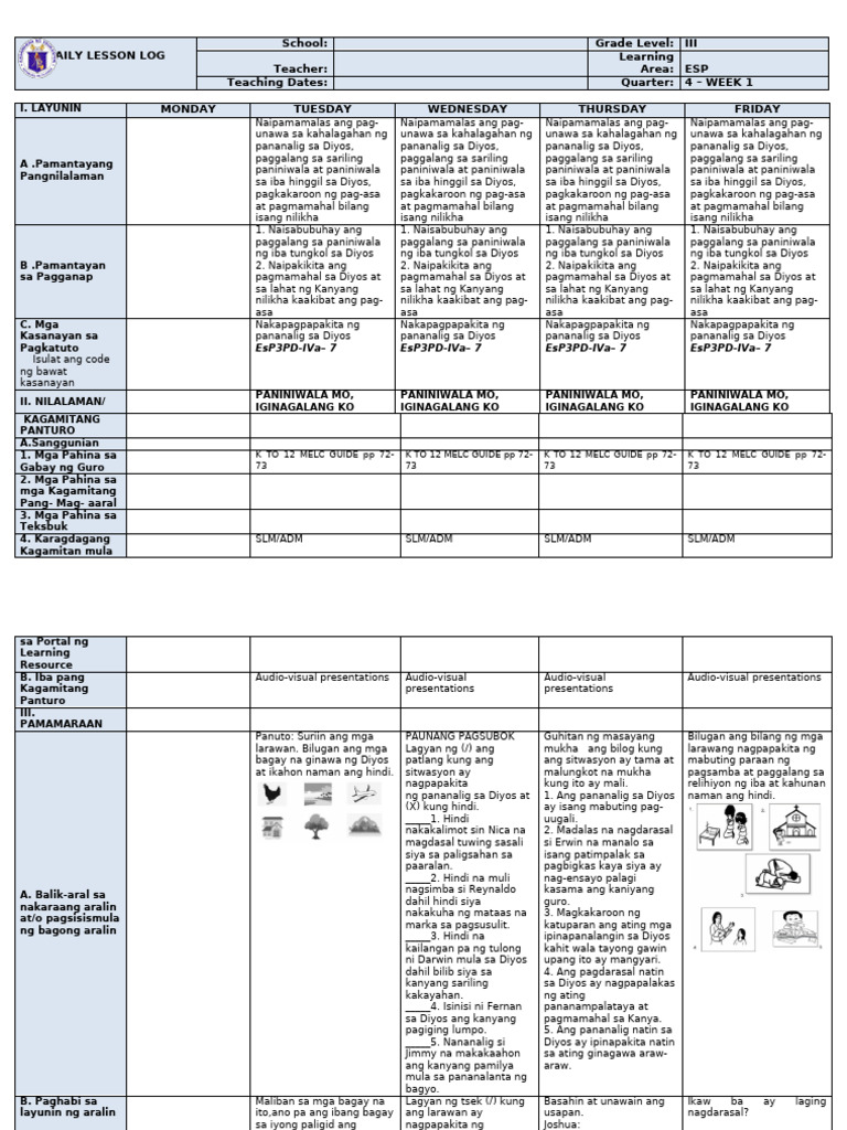 Esp3 - Q4 - Week 1 | PDF