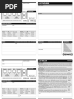 Vampire Revised Quickstart Sheet | PDF