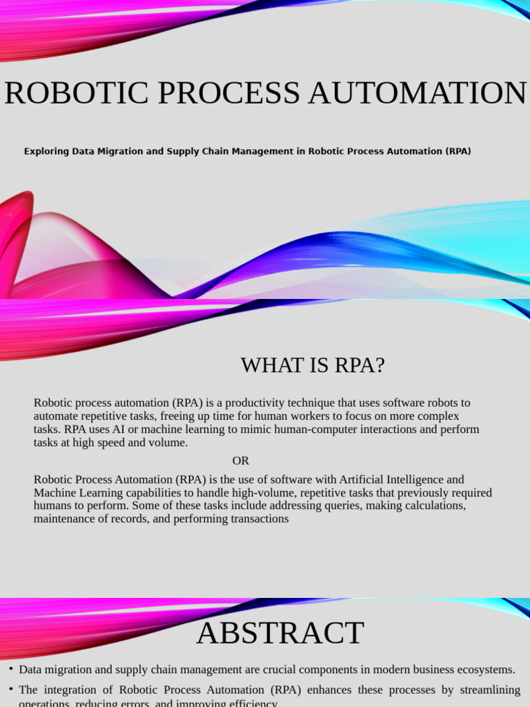 Robotic Process Automation | PDF | Supply Chain | Supply Chain Management