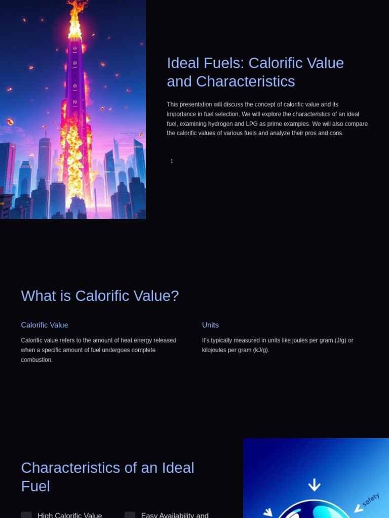 Ideal Fuels: Calorific Values Explained | PDF | Calorie | Fuels
