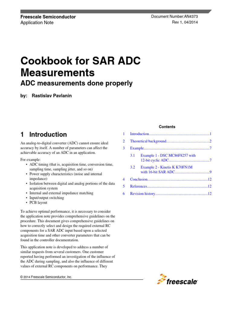 Crossbook For Sar Adc Measurement | PDF | Analog To Digital Converter ...