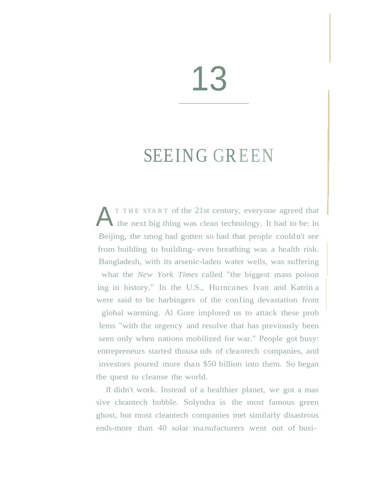 Seeing Green | PDF | Watt | Clean Technology