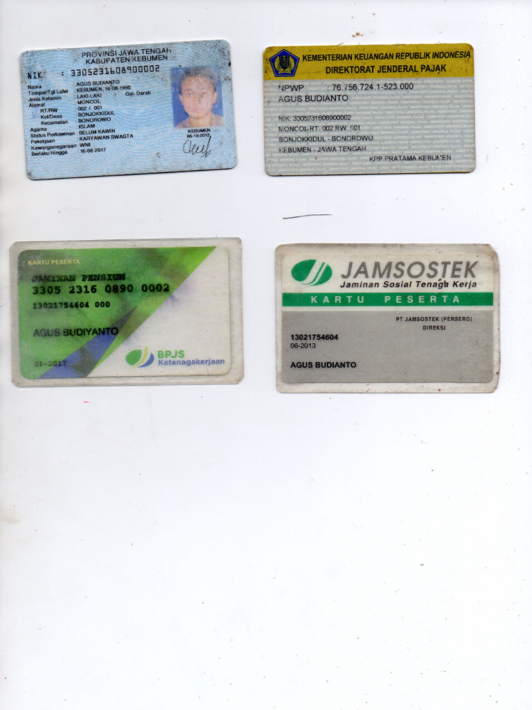 KTP NPWP Bpjs Agus.b | PDF
