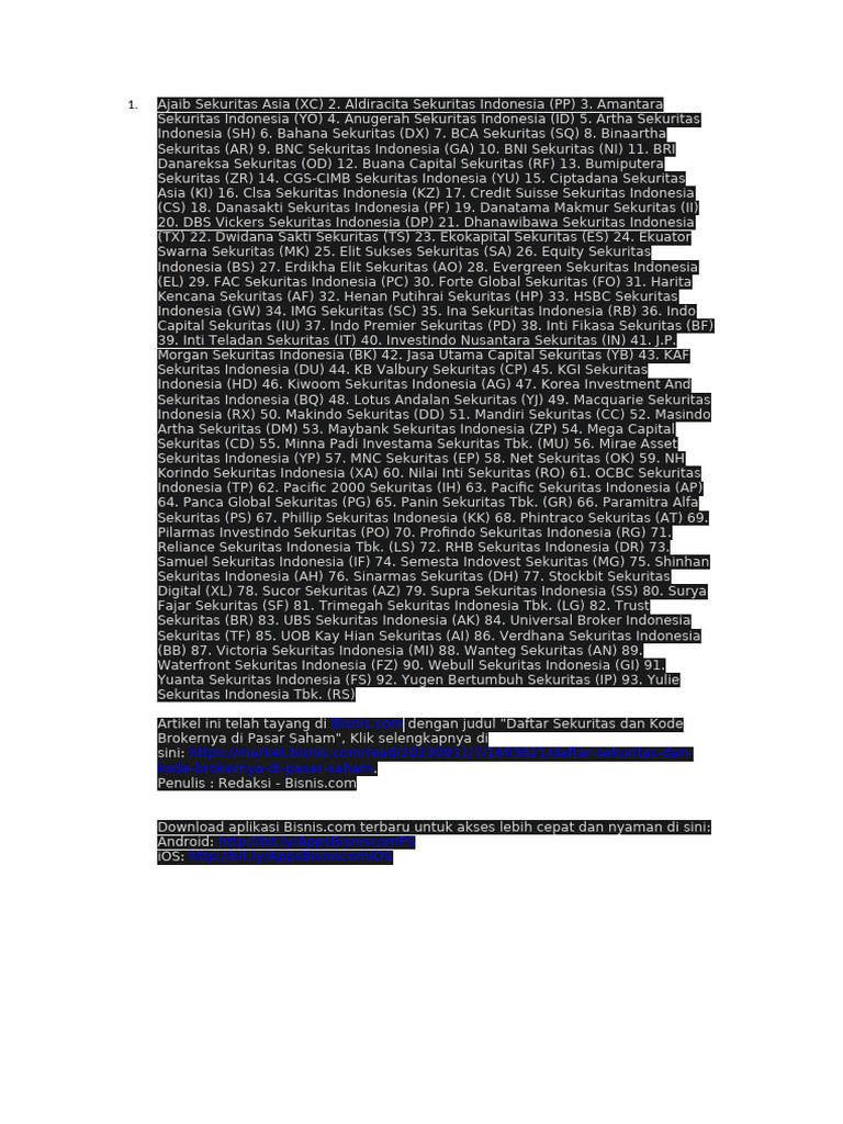 Data Broker Ritel Indonesia | PDF